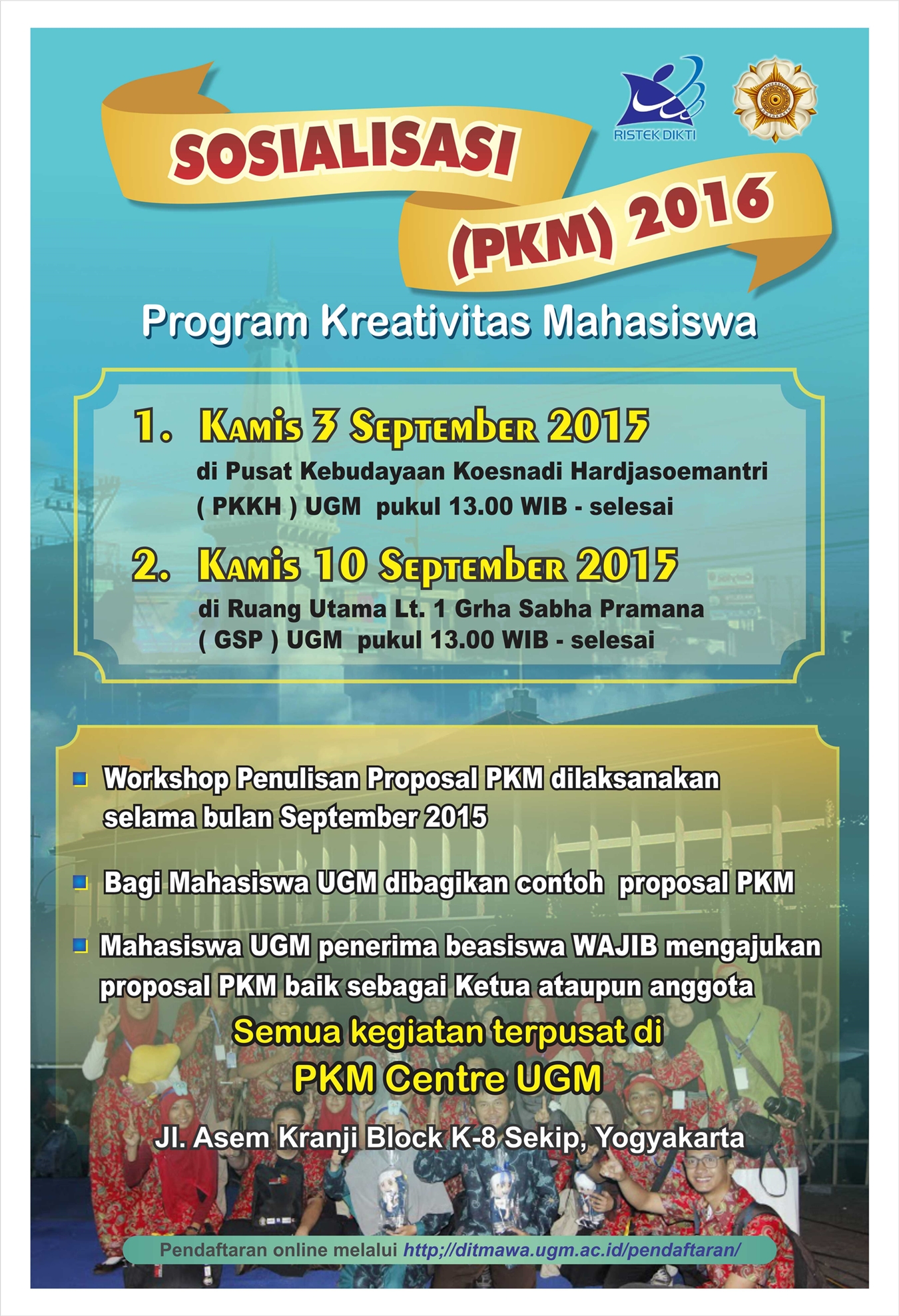 Sosialisasi PKM 2016 – Kreativitas UGM